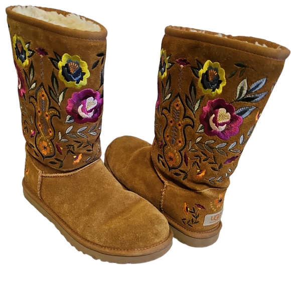 UGG | Shoes | Ugg Juliette Embroidered Boots | Poshmark
